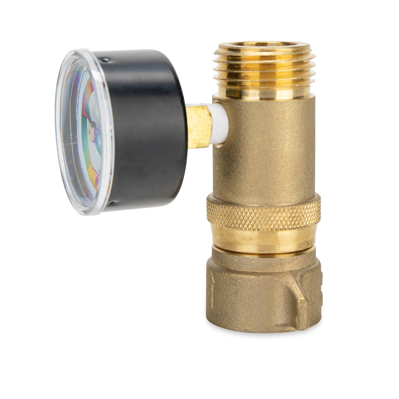 Camco Brass Marine/RV Water Pressure Regulator with Gauge–Protects RV ...
