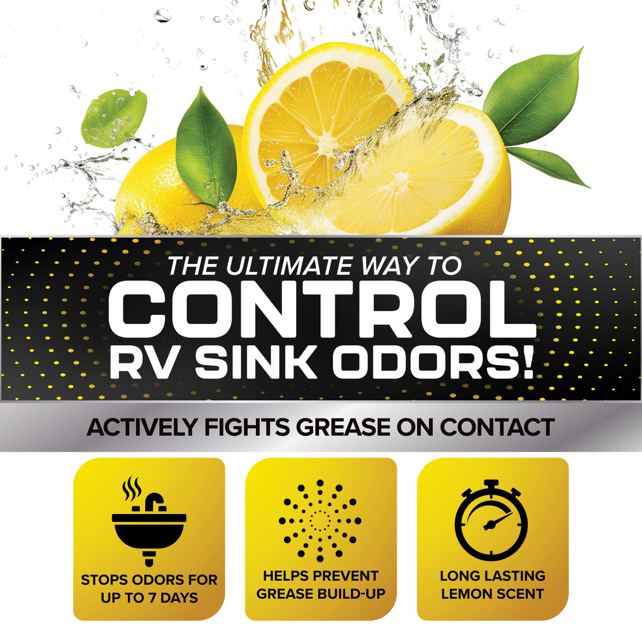 TST Grey Water Odor Control, Lemon Scent, 32 oz 40252 - Camco Dealer
