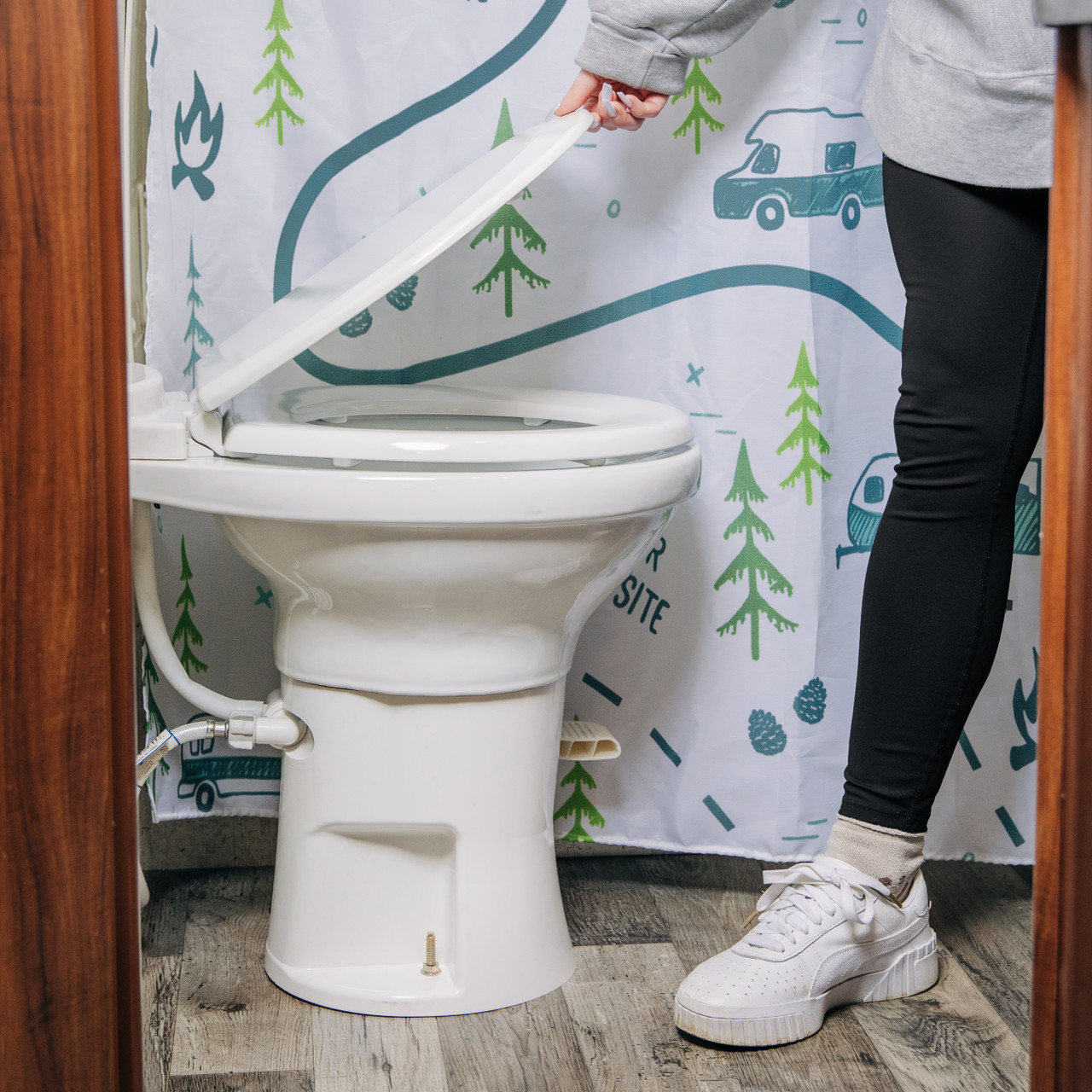 Camco Premium Ceramic Camper/RV Toilet | Features Gravity Flush System ...