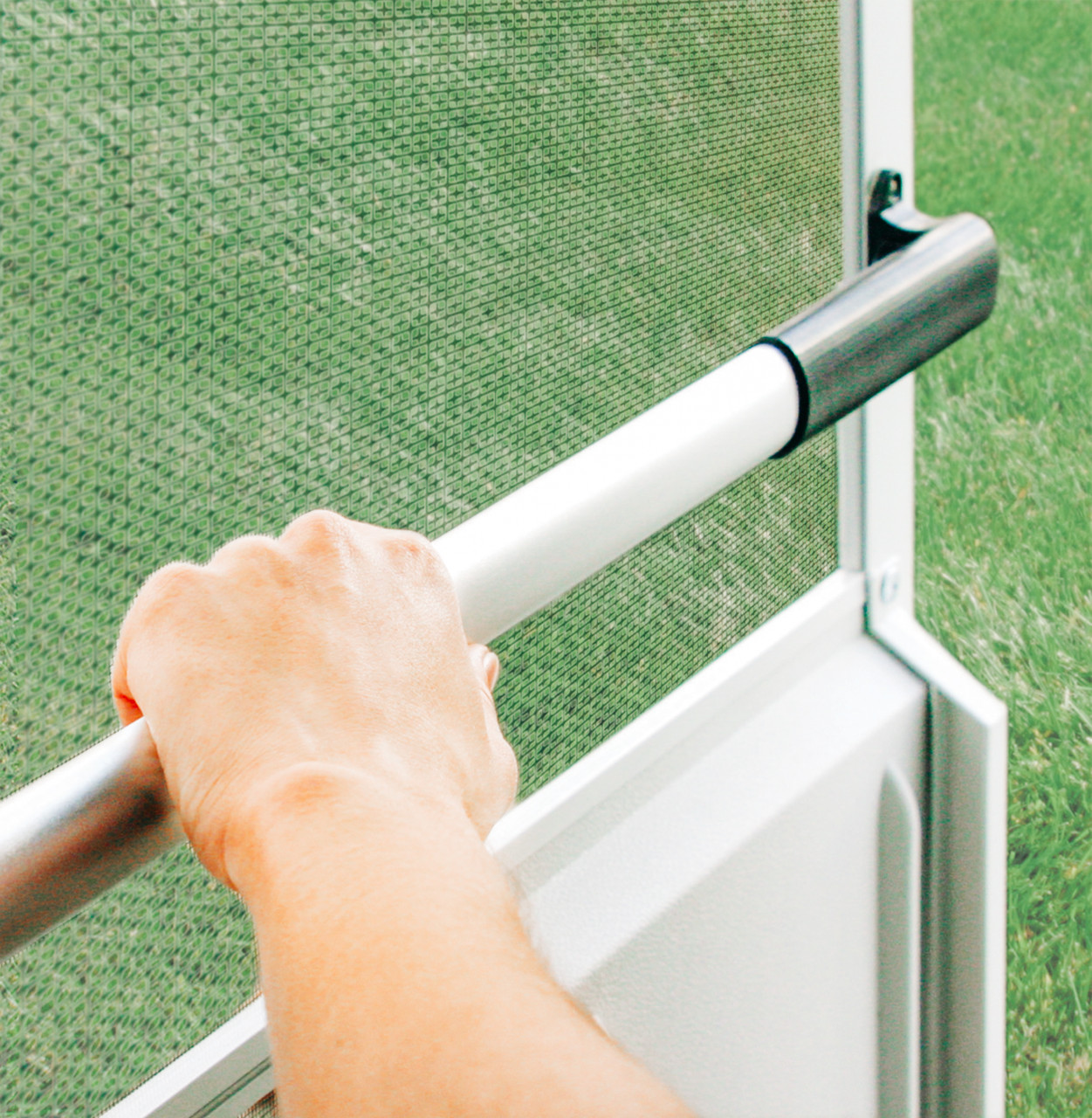 RV Screen Door Cross Bar, Black Handles 42185 - Camco Dealer