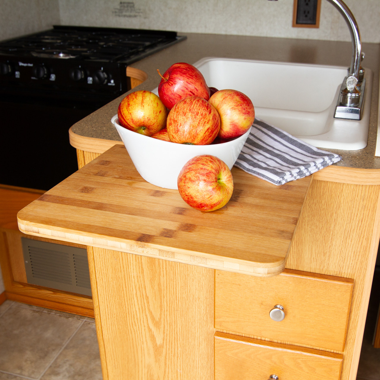 Bamboo Countertop Extension 12" x 13-1/2 x 3/4" 43423 - Camco Dealer