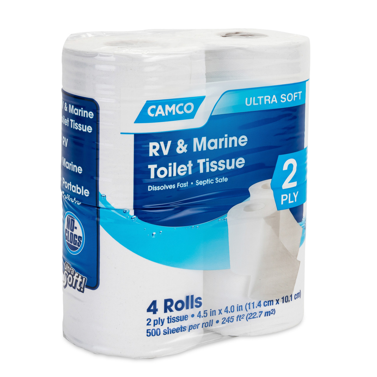TST 2 Ply Toilet Tissue 4 Rolls, 500 sheets 40274 - Camco Dealer