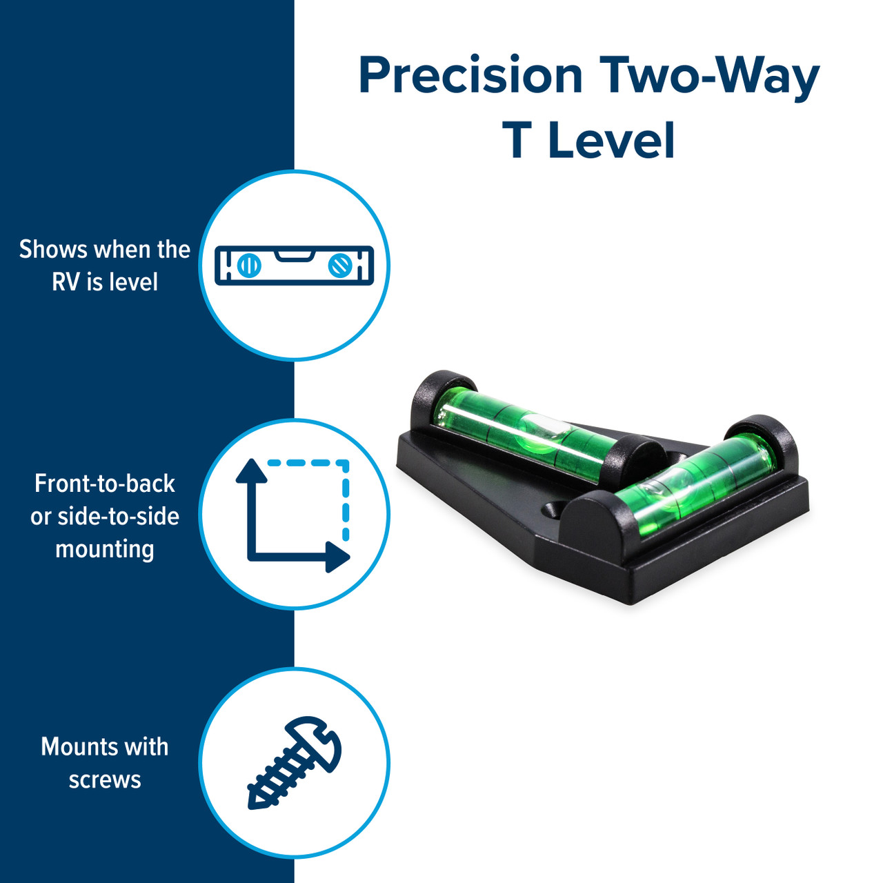 Level - T Level, Precision Two-Way (E/F) 25543 - Camco Dealer