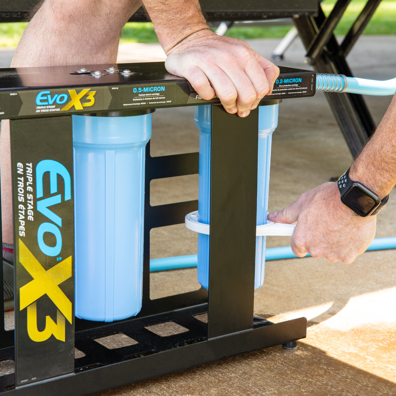Evo X3 Triple Stage Premium RV Water Filter Kit 40649 - Camco Dealer