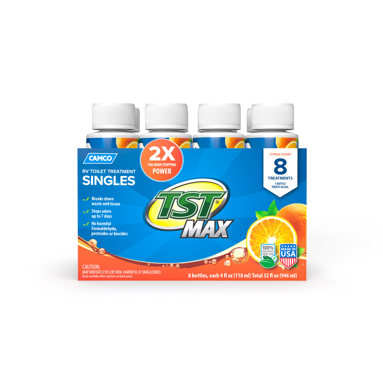Camco TST MAX Marine/RV Toilet Treatment Singles — Control Unwanted ...