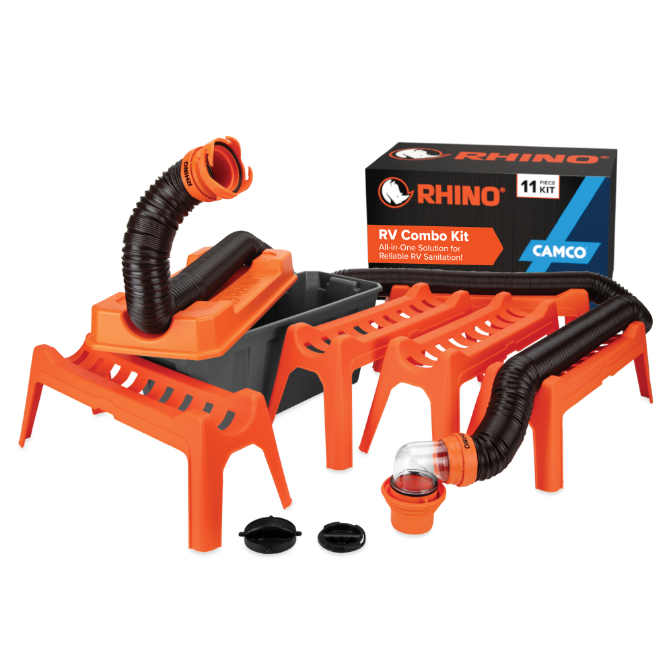 Camco Rhino Ultimate 20' RV Sewer Hose Kit — All-in-One Sewer Hose ...