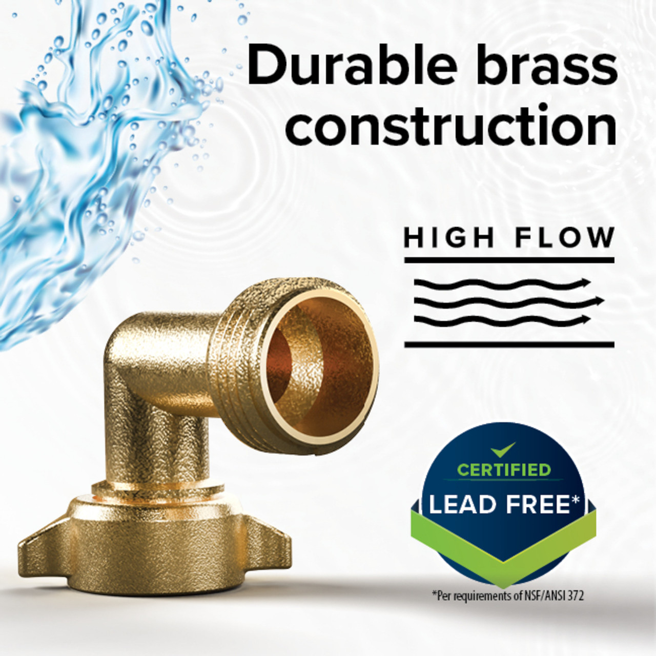 Camco 90-Degree Hose Elbow For RVs — Solid Brass Construction ...