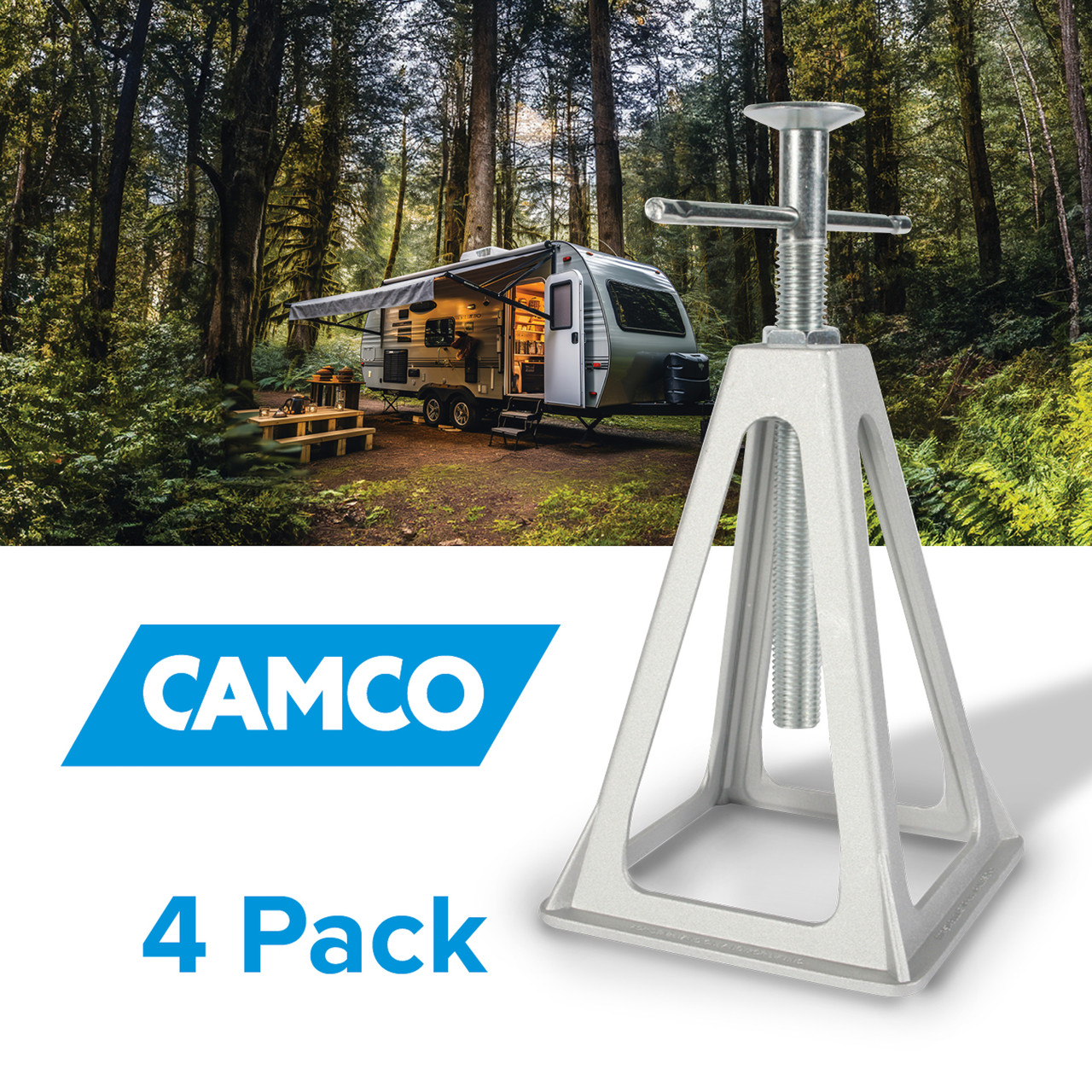 Camco Aluminum Stack Jacks — Stabilize & Position Your RV, Trailer Or ...