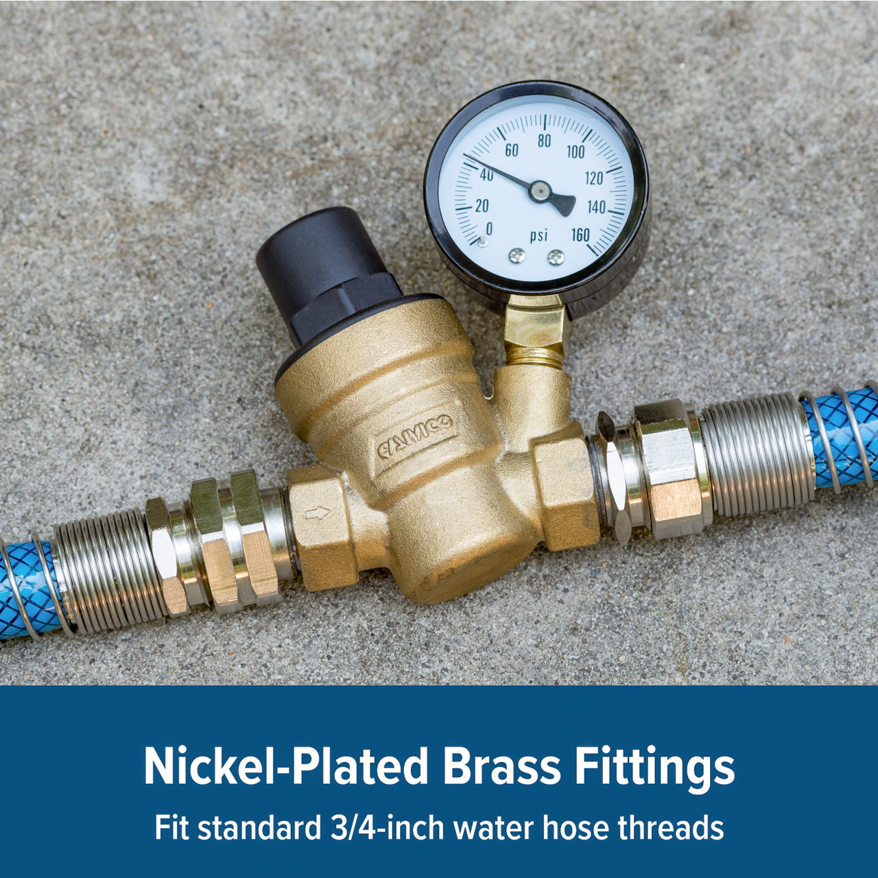 Camco Adjustable RV/Marine Brass Water Pressure Regulator 40058 - Camco ...