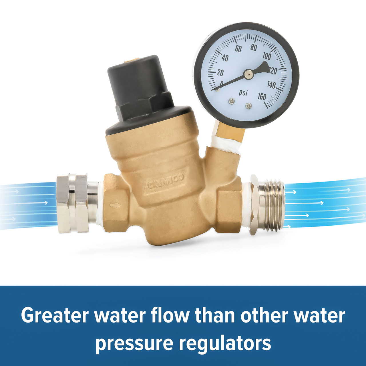 Camco Adjustable RV/Marine Brass Water Pressure Regulator 40058 - Camco ...