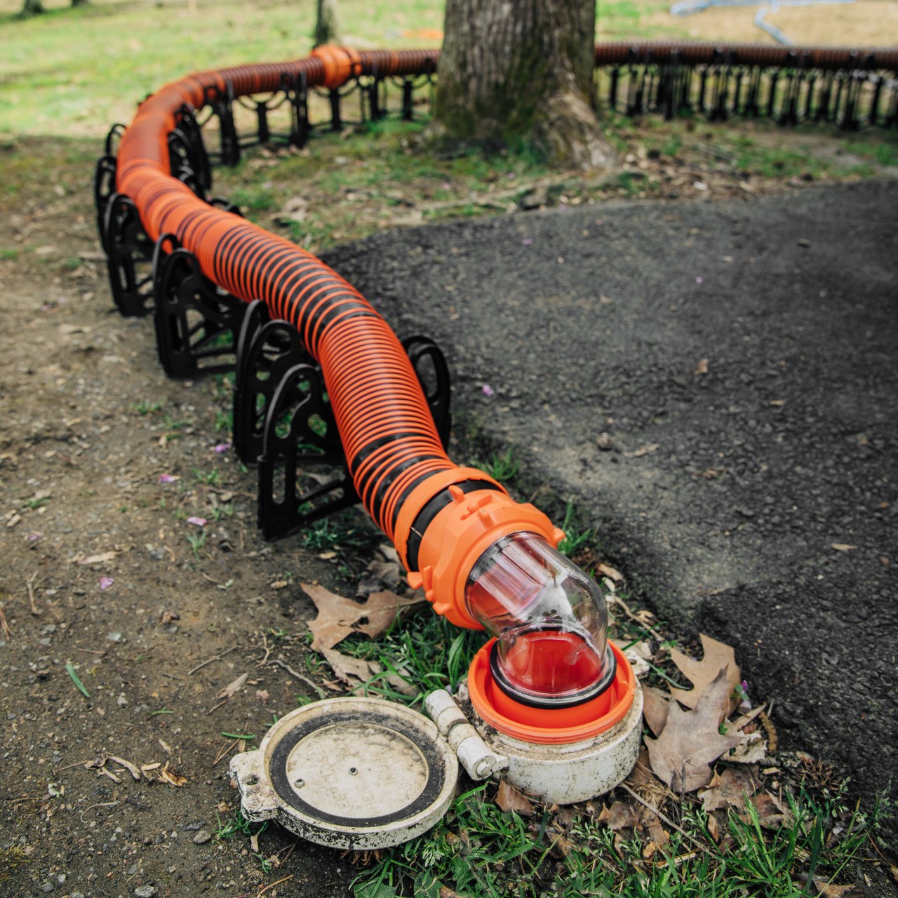 Camco Rhino Clear RV Sewer Hose Elbow with 4-in-1 Adapter — Features a ...