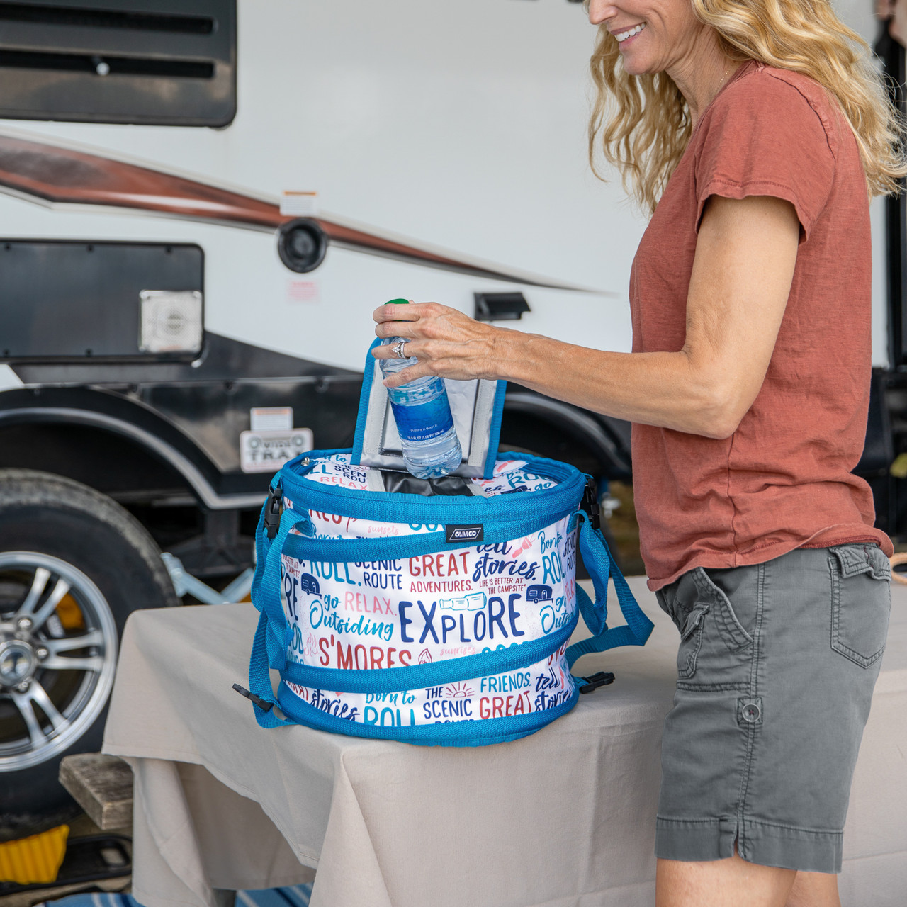 LIBATC - Pop-Up Cooler, Graffiti Design 53416 - Camco Dealer