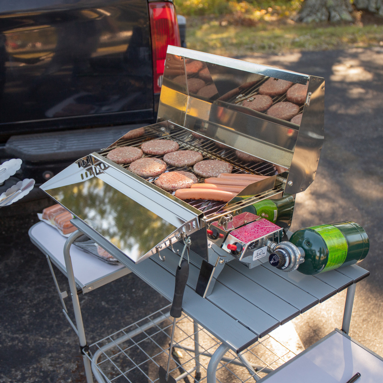 Camco Olympian Deluxe Portable Grill Table 57293 - Camco Dealer