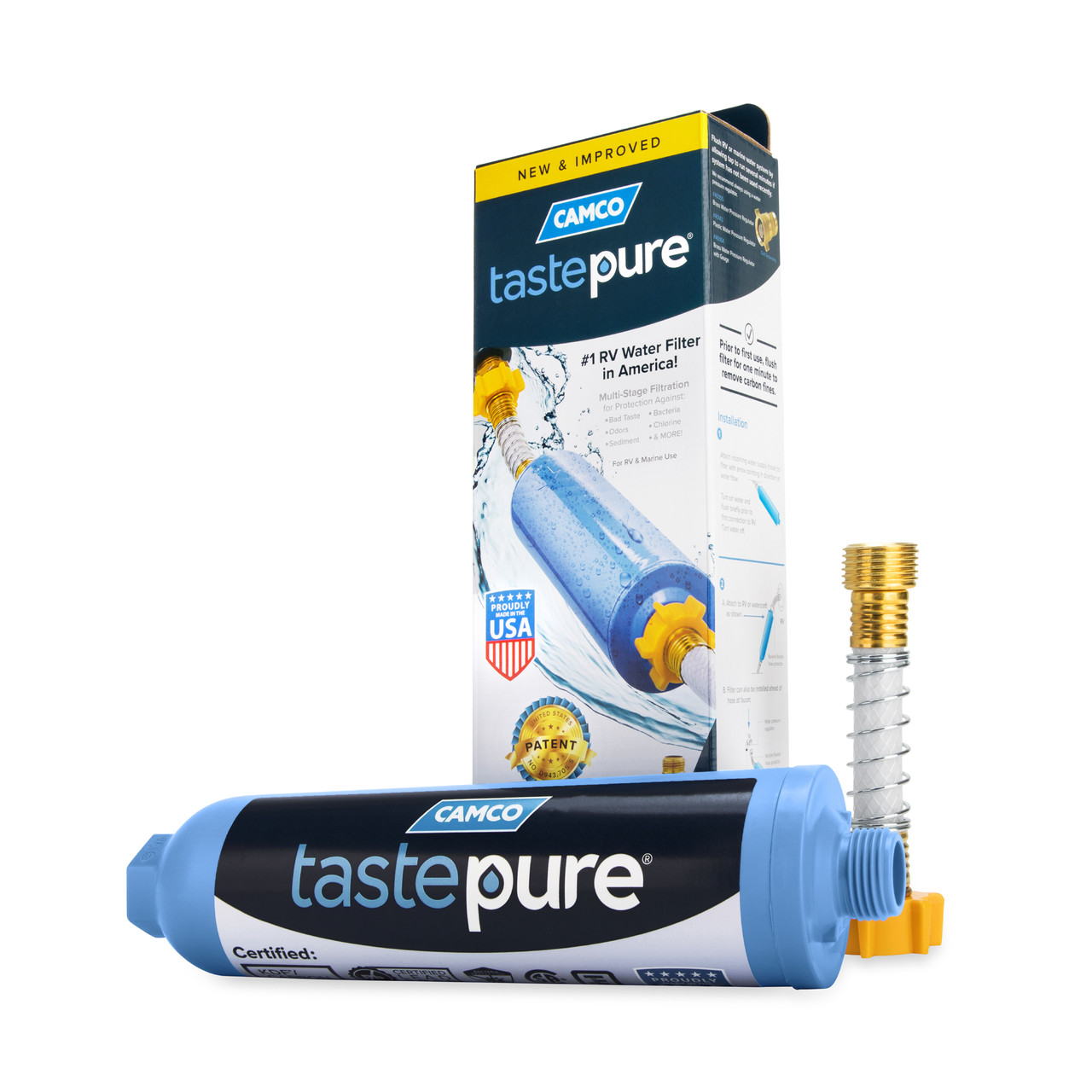 Tastepure RV/Marine Water Filter with Flexible Hose Protector 40043 ...