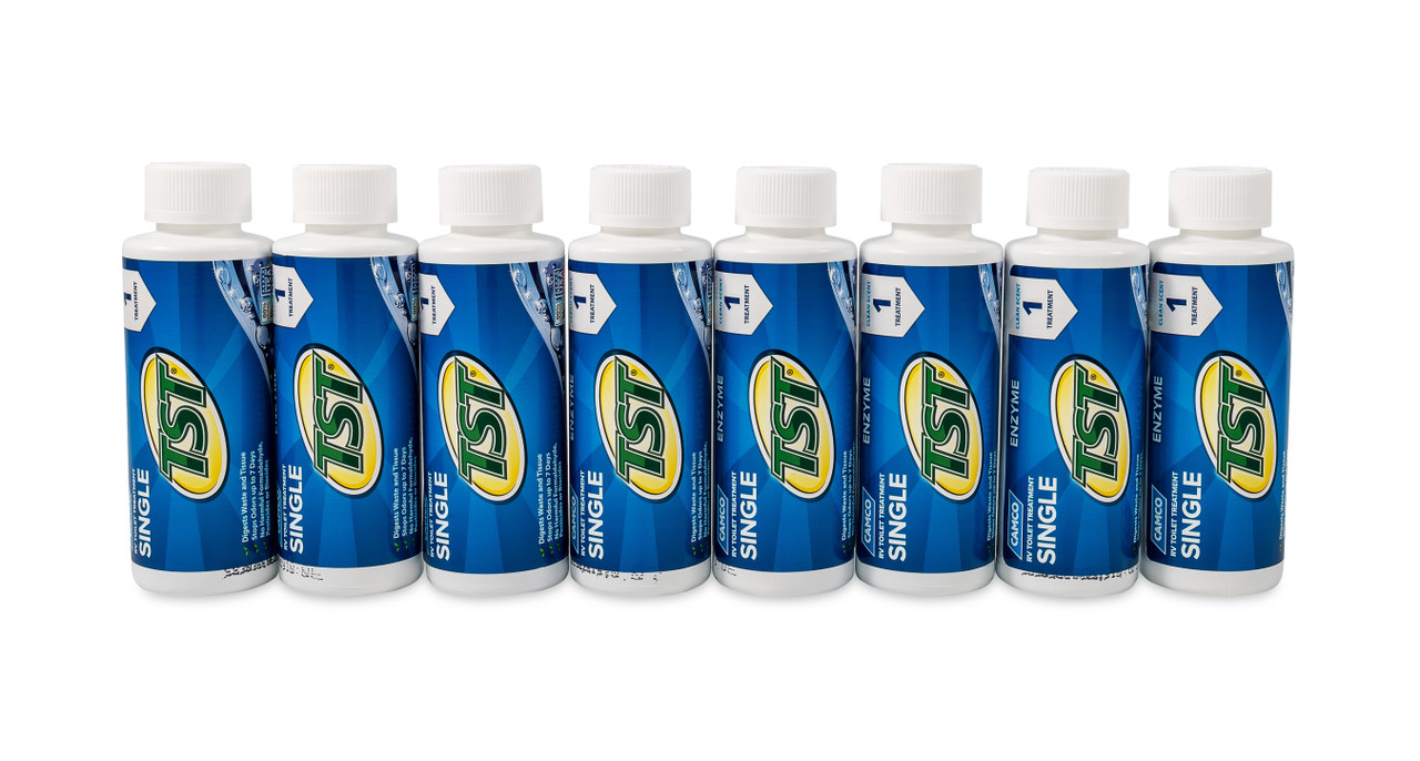 TST Blue Enzyme RV Toilet Treatment Singles, Clean Scent, (8) 4 oz ...