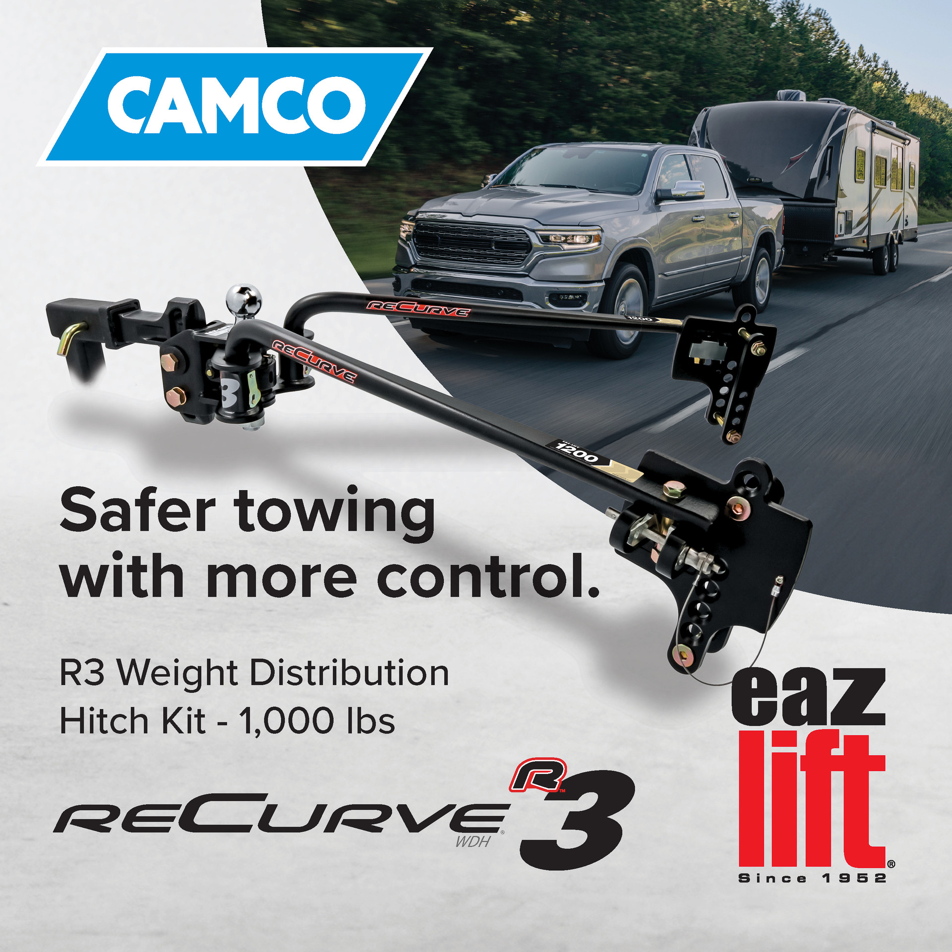 Camco Eaz-Lift ReCurve R3 Weight Distribution Hitch — Tow Hitch ...