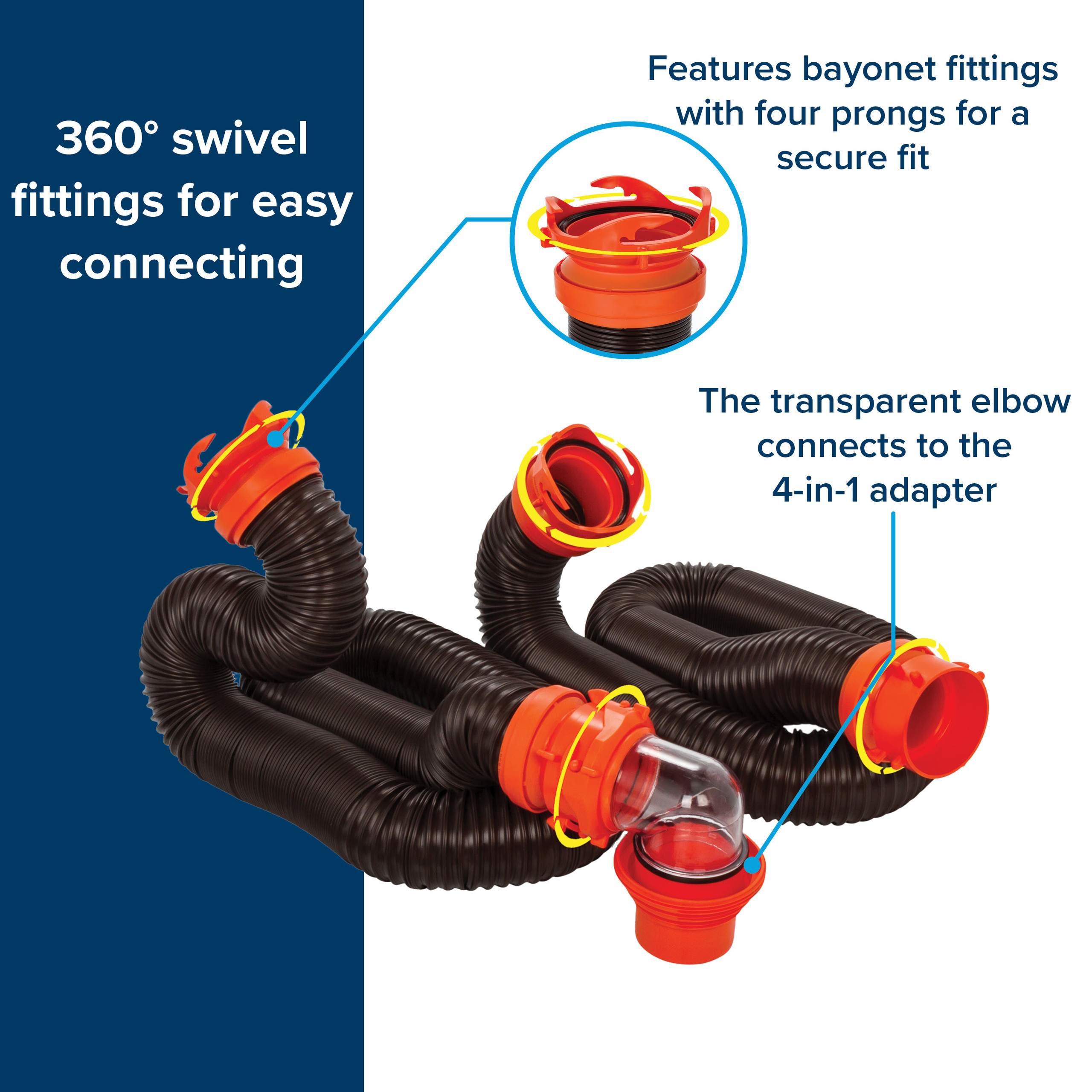 RhinoFLEX 20' Sewer Hose Kit