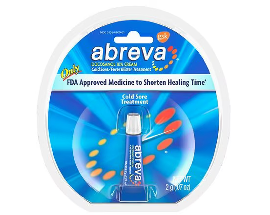 Abreva Docosanol 10% Cream Cold Sore/Fever Blister Treatment Tube/Pump