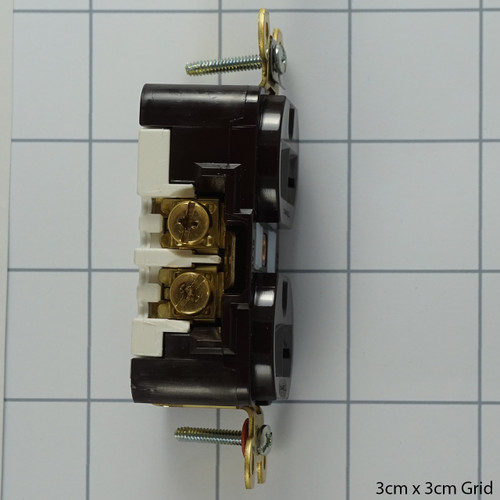 Edison Duplex 20A Panel Mount Connector, 5-20RD - ETC, Inc. - US