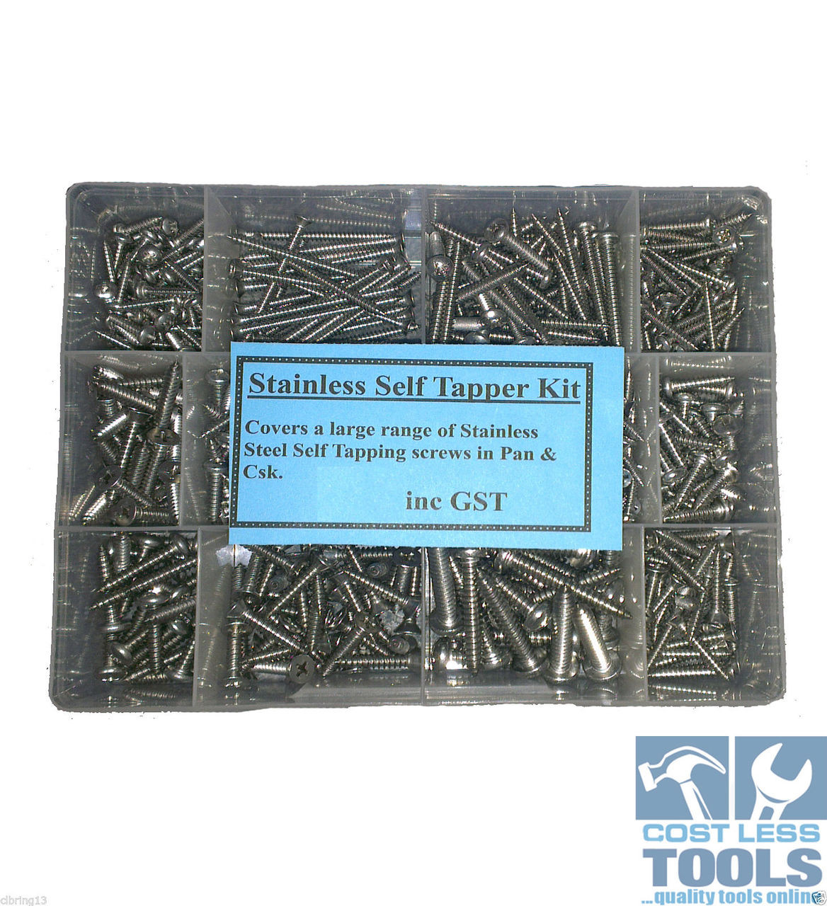 Stainless Steel 304 Pan & Countersunk Self Tapper Kit - Cost Less Tools