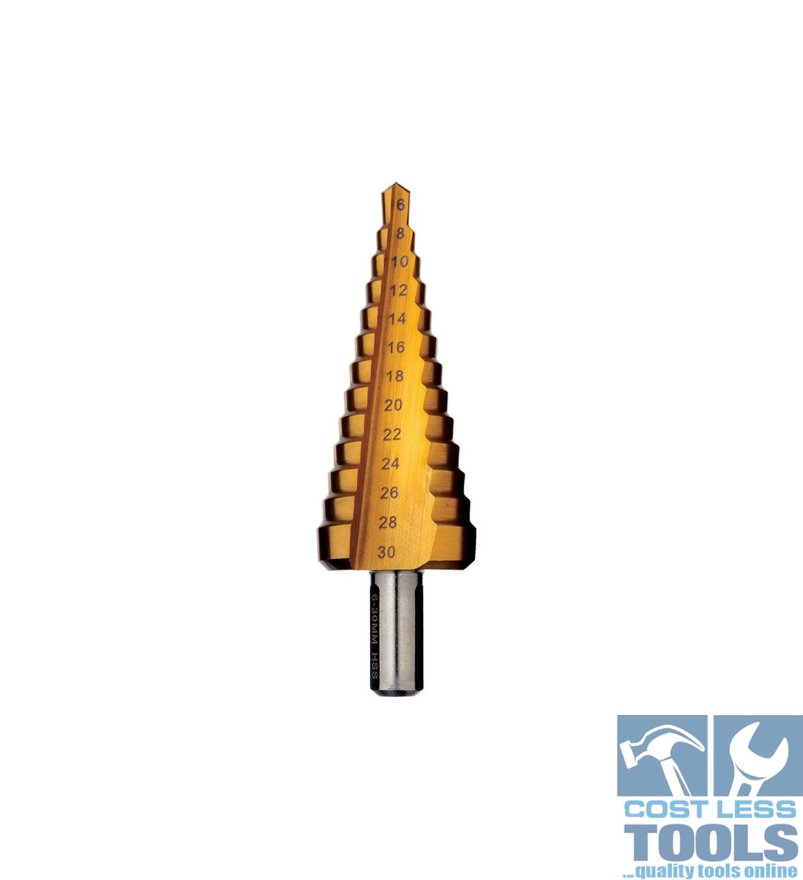 Alpha 2 Flute 6-30mm Step Drill - 9STM6-30 - Cost Less Tools
