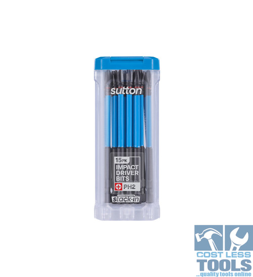 Sutton Supatorq 15 Piece PH2 100mm Stack-In Impact Scredriver Bit Set ...