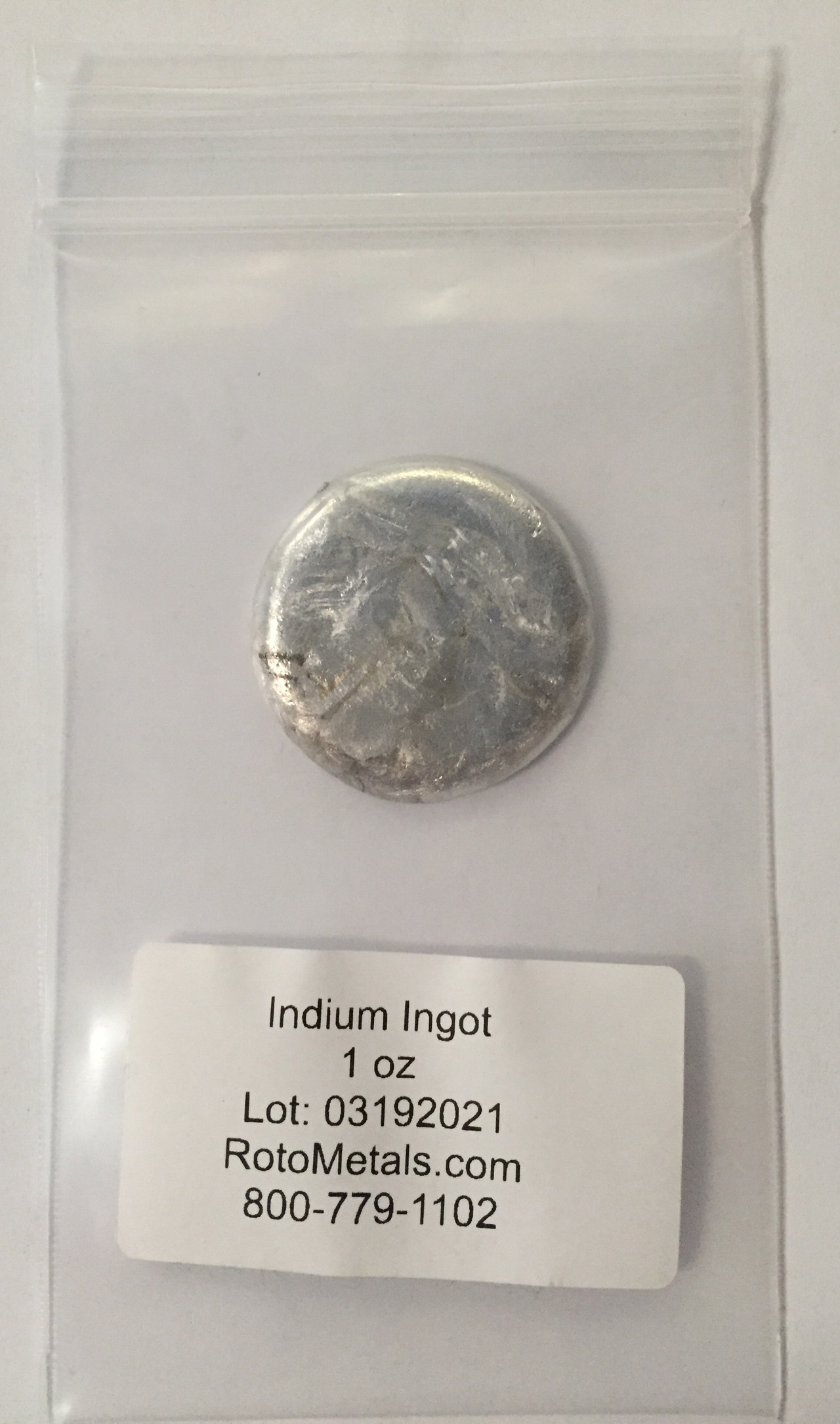 Indium 99.99% Pure 1 oz - RotoMetals