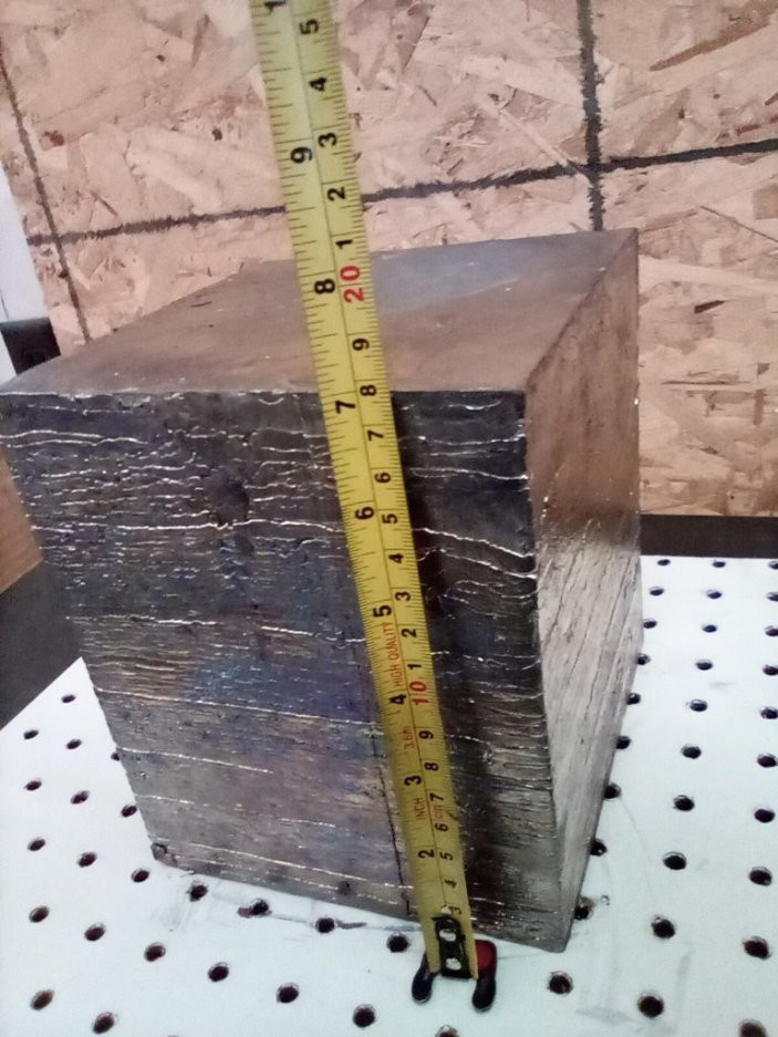 Lead Cast Block 100 Pounds ~6"x6"x7" - RotoMetals
