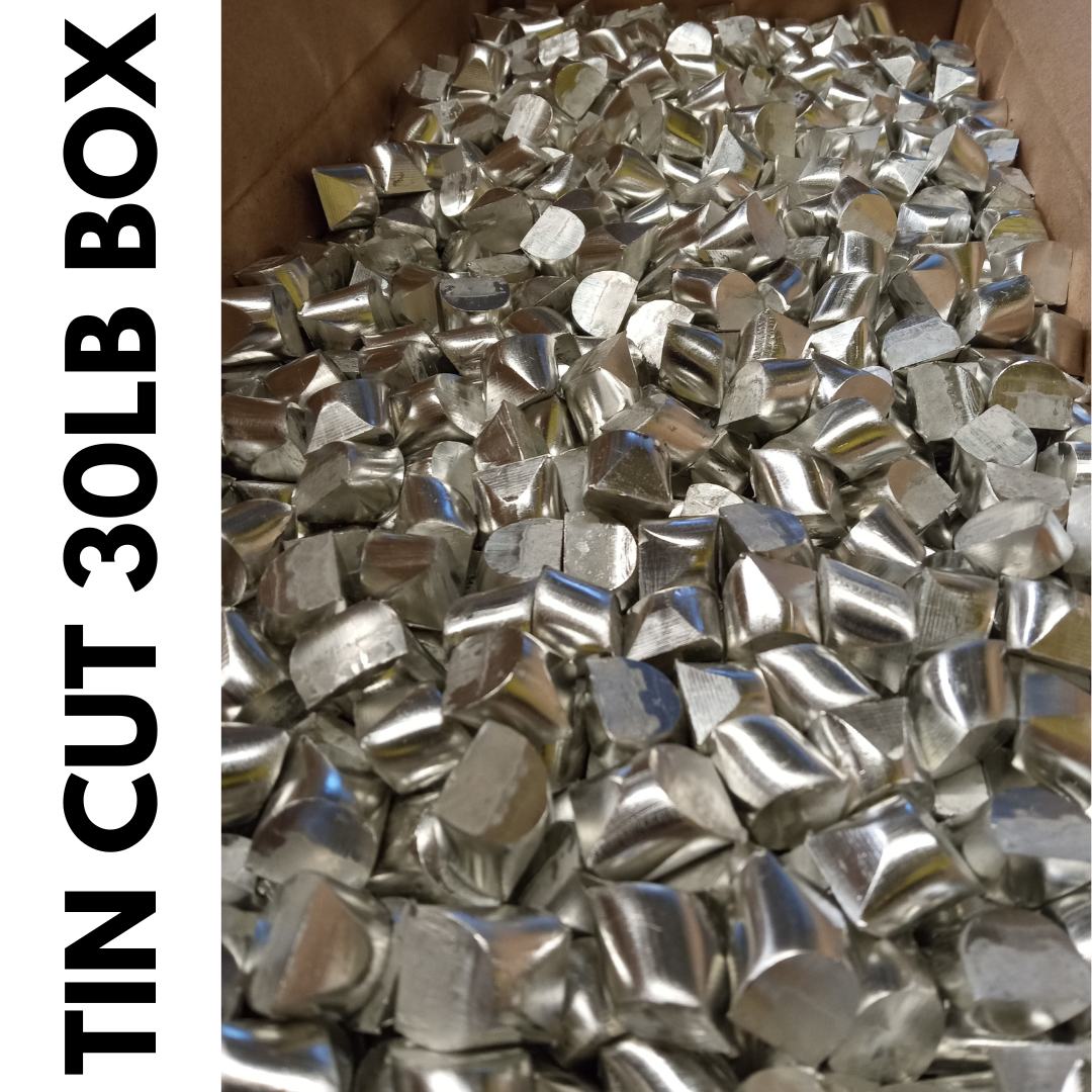 Tin Cut Wire Pieces 99.9% Pure ~1 Pound-Made in USA - RotoMetals