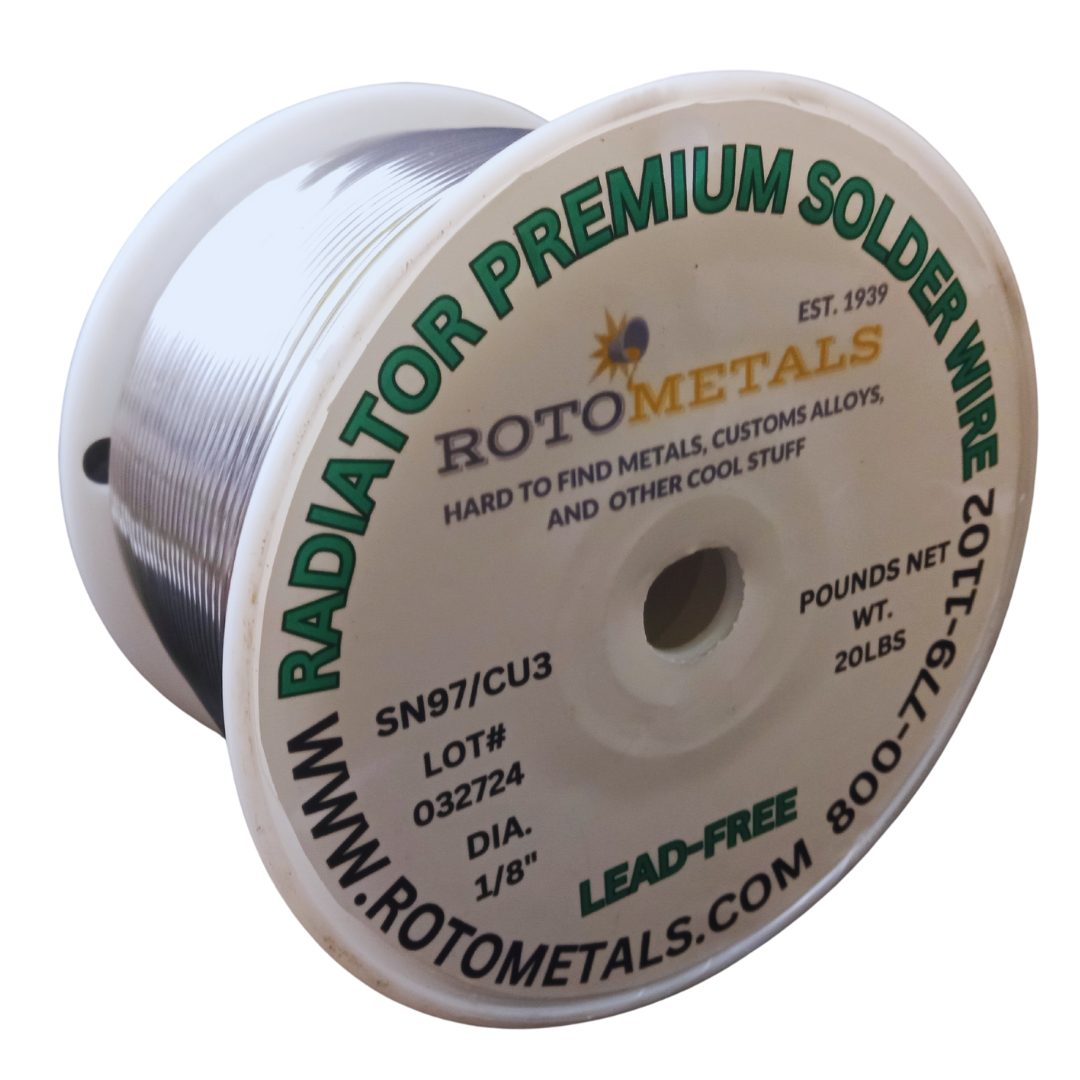 97Sn/3Cu Solid Wire Solder lead-free .125 diameter on 20# spool ...