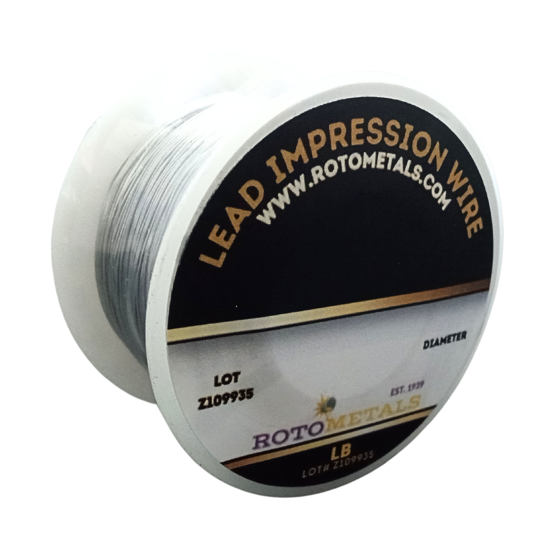 Lead Impression Wire-0.015" w/2% SB - 1/2 Pound (.381 mm) Clearance ...