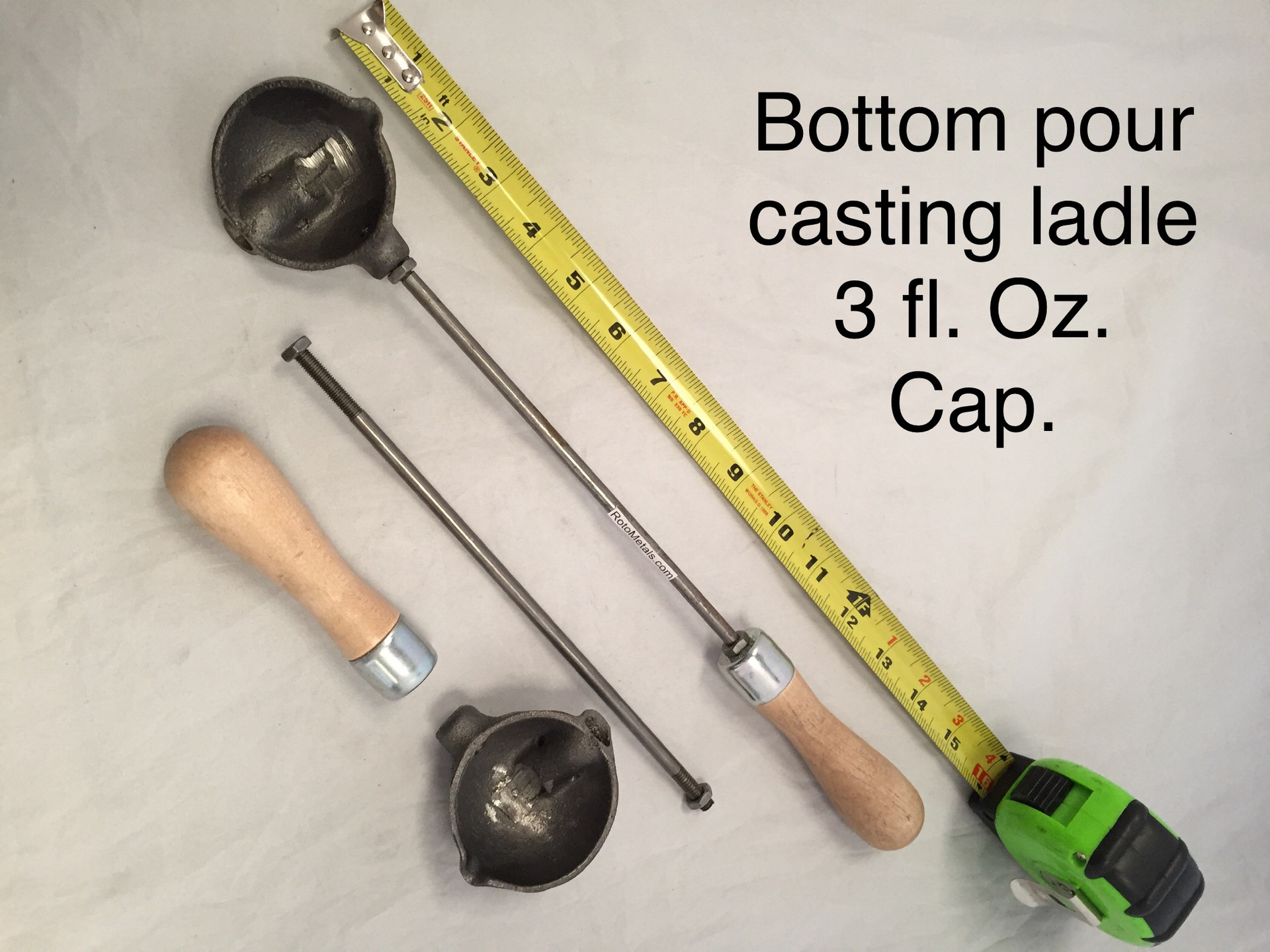 Casting Ladle Bottom-pour Rowell #1 - 2-1/4" Bowl Diameter, 9" Handle ...