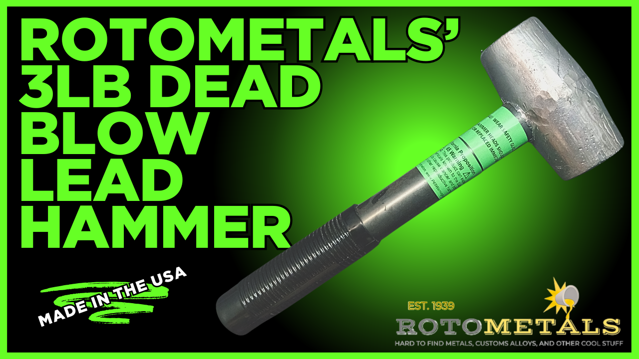 RotoMetals' Lead Head Dead-Blow Hammer (3lb) Free Freight - RotoMetals