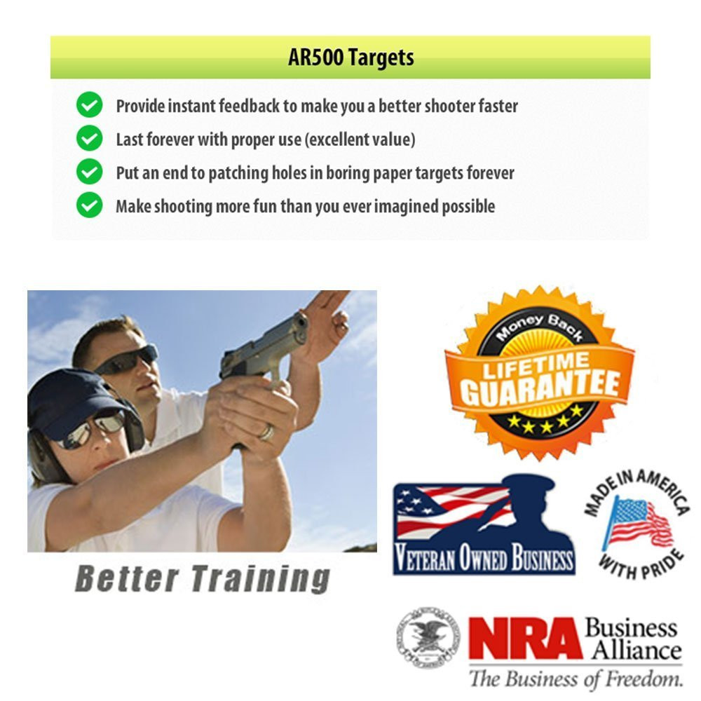 AR500 Steel Target 3/8" x 18" x 24" Gong - RotoMetals