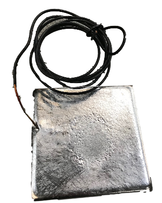 Zinc Tank Anode - 1.25" x5" x 5" w/ 6 foot Copper Wire - RotoMetals