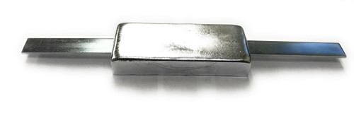 ZSS-2.8 Zinc Anode 1" x 2" x 5"~ with 12" long, 3/4" wide Strap - Rope ...