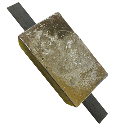 Aluminum Block Anode 6"x3.5"x2" with a steel strap ~12" long +/- 1/4 ...