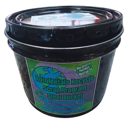 RotoMetals Recycle Scrap Program Steel Black Bucket (For Tin/Lead Scrap ...