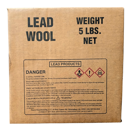 LEAD WOOL, 5 LB - RotoMetals