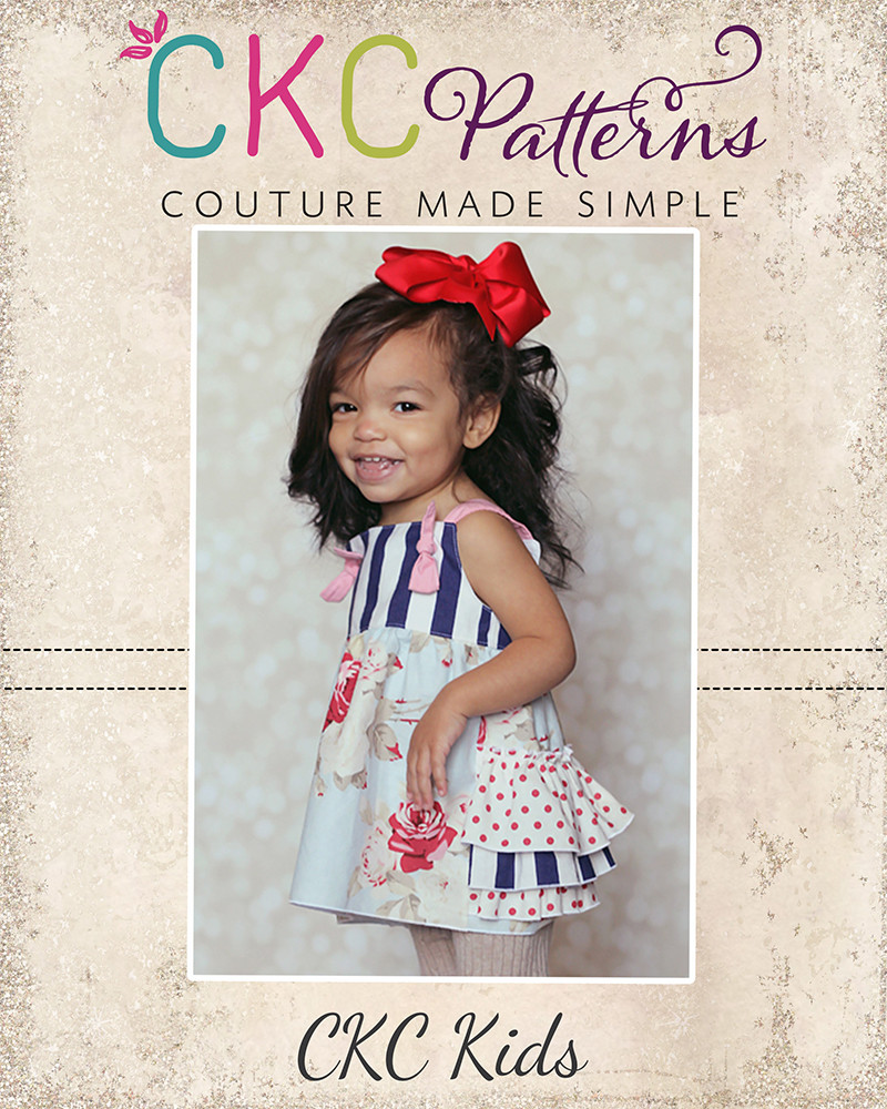 Genevieve's Ruffle Knot Top Sizes NB to 8 Kids PDF Pattern