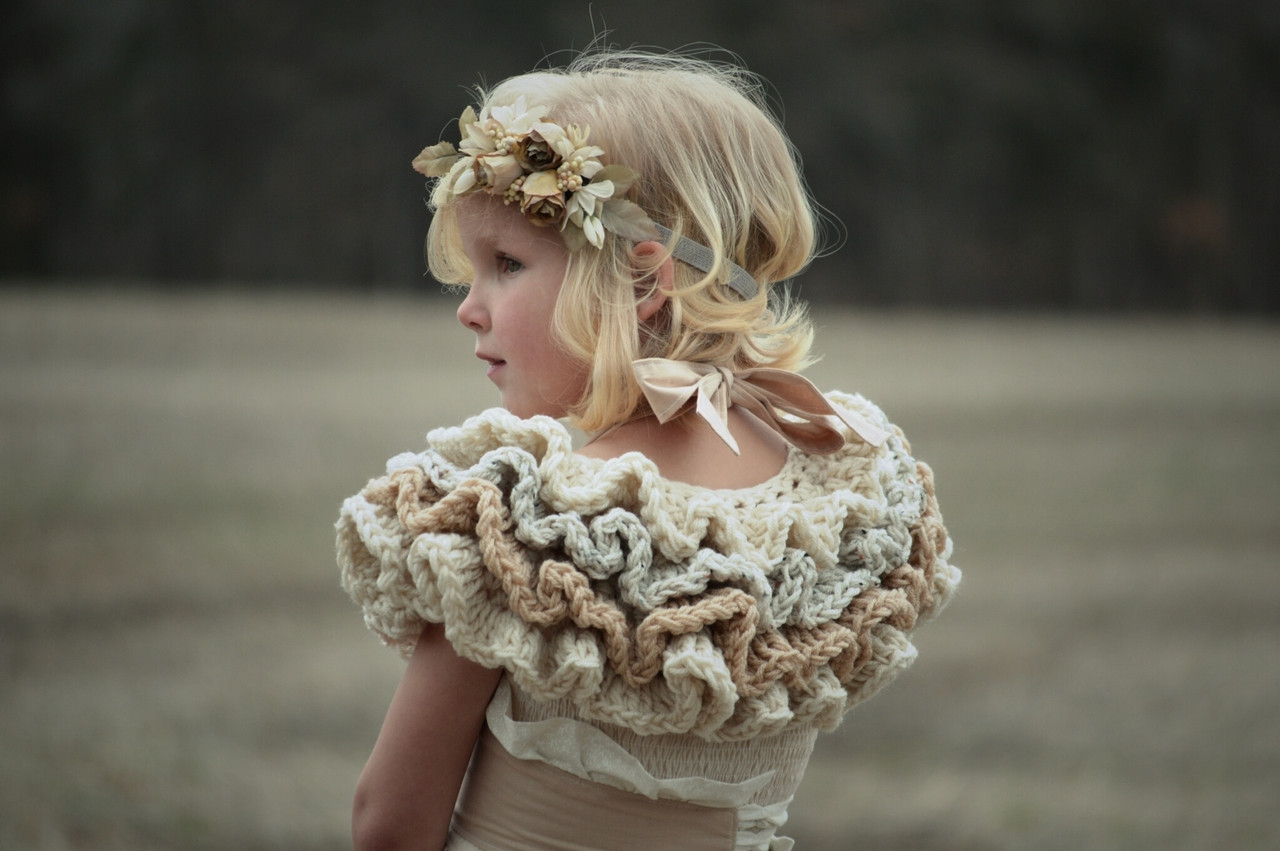 Clara Ruffle Capelet Crochet PDF Pattern
