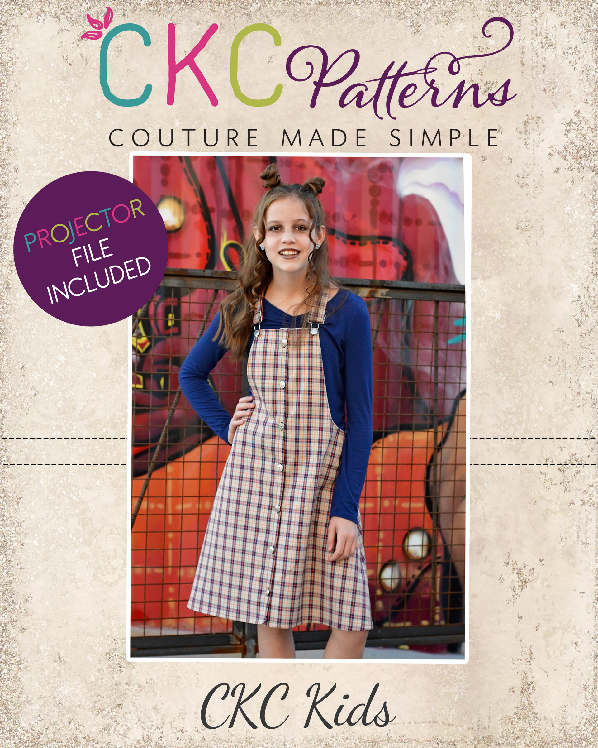 Alanis' Button-down Overall Jumper 2T to 14 Kids PDF Pattern