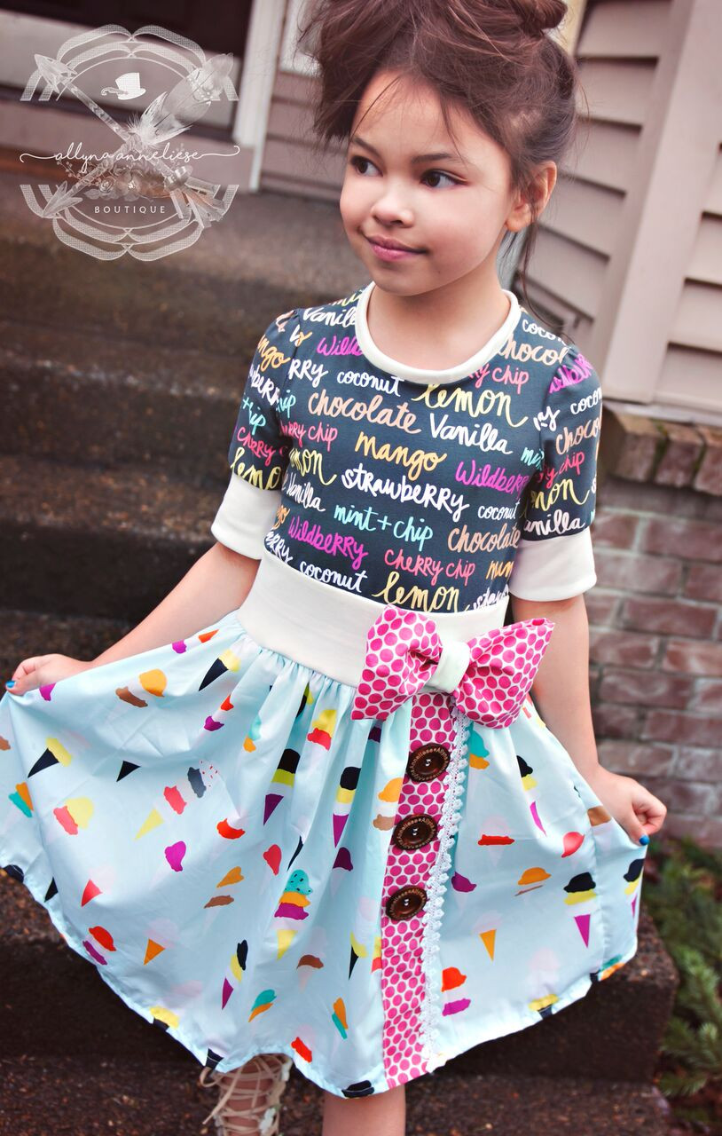 Carousel's Dress Sizes NB to 14 Kids PDF Pattern