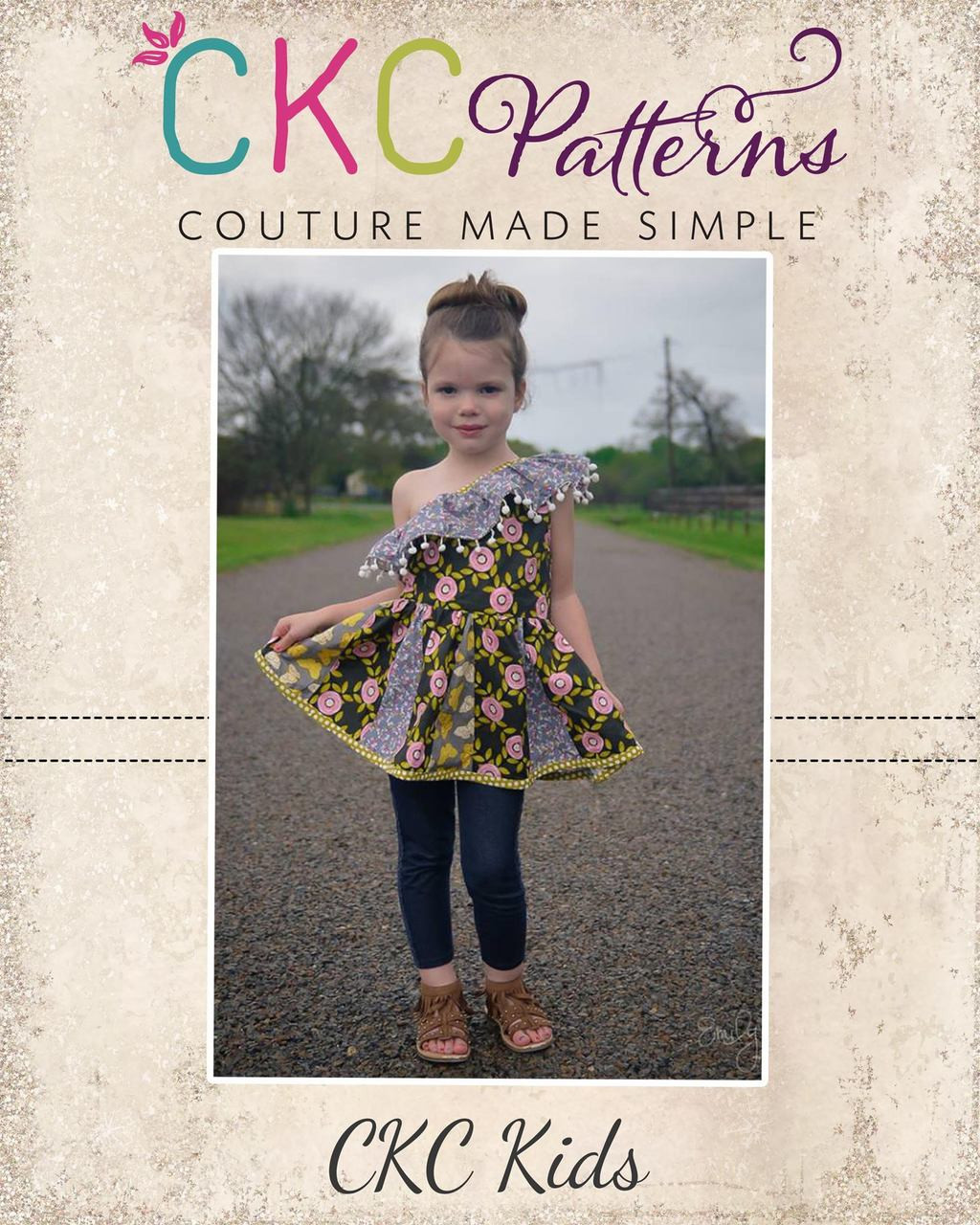 Athena’s One Shoulder Dress and Top Sizes 2T to 14 Girls PDF Pattern
