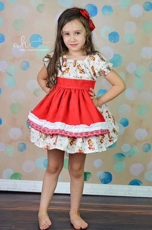 Embry's Apron Peasant Dress Sizes NB to 8 Kids and Dolls PDF Pattern