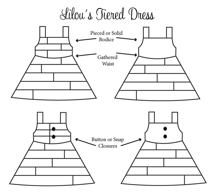 Lilou's Tiered Dress Sizes 2T to 14 Kids PDF Pattern