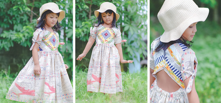 Bea's Quilt Block Dress and Maxi Sizes NB to 14 Kids PDF Pattern
