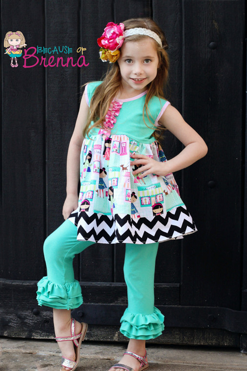 Baby Tabitha's Knit T-Shirt Dress and Top PDF Pattern