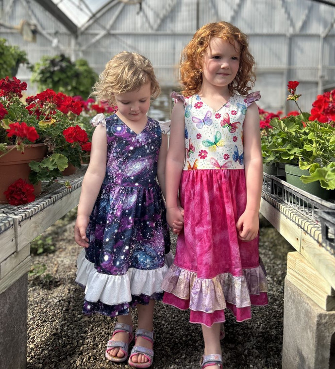 Prims Precious Dress and Peplum Top Sizes 2T to 14 Kids PDF Pattern