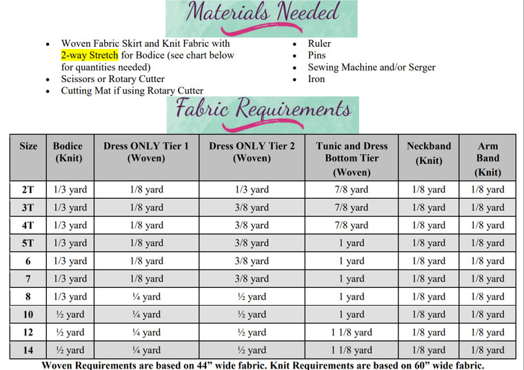 Tunisia’s Tiered Tunic and Dress Sizes 2T to 14 Kids PDF Pattern